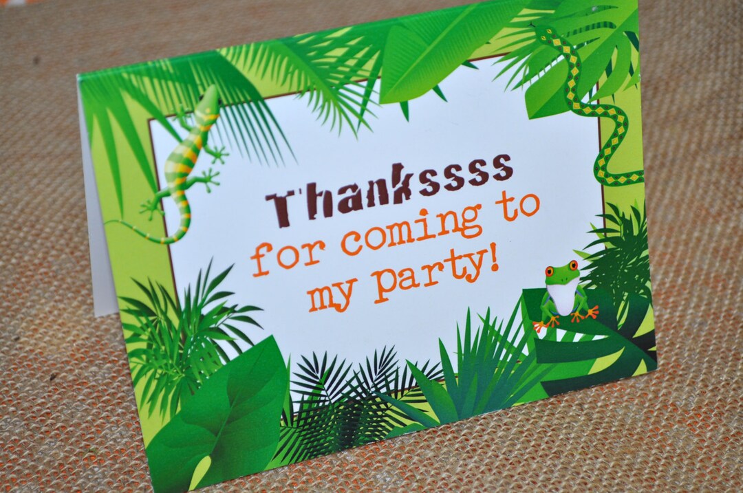 Birthday Thank You Cards Reptile Amphibian, Snakes, Lizards, Frogs ...