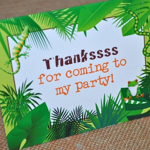 Birthday Thank You Cards Reptile Amphibian, Snakes, Lizards, Frogs ...