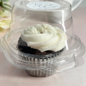 Wedding Cupcake Container With Personalized Stickers Plastic Take Home ...