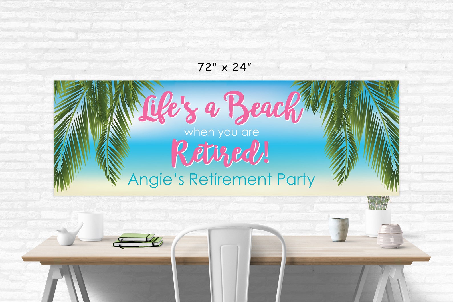 Life's a Beach Retirement Banner Beach Retirement Banner - Etsy