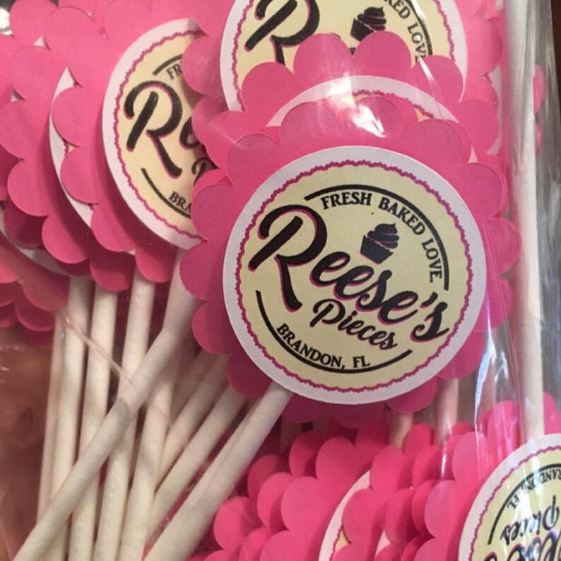 Custom Logo Cupcake Toppers Company Logo Cupcake Topper - Etsy