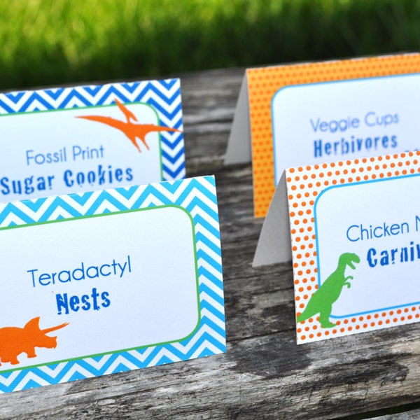 Dinosaur Party Food Labels - Etsy