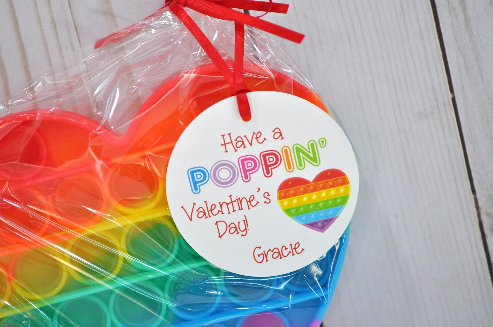 Pop It Valentine Tags Kids School Valentines Day Pop It Tags - Etsy
