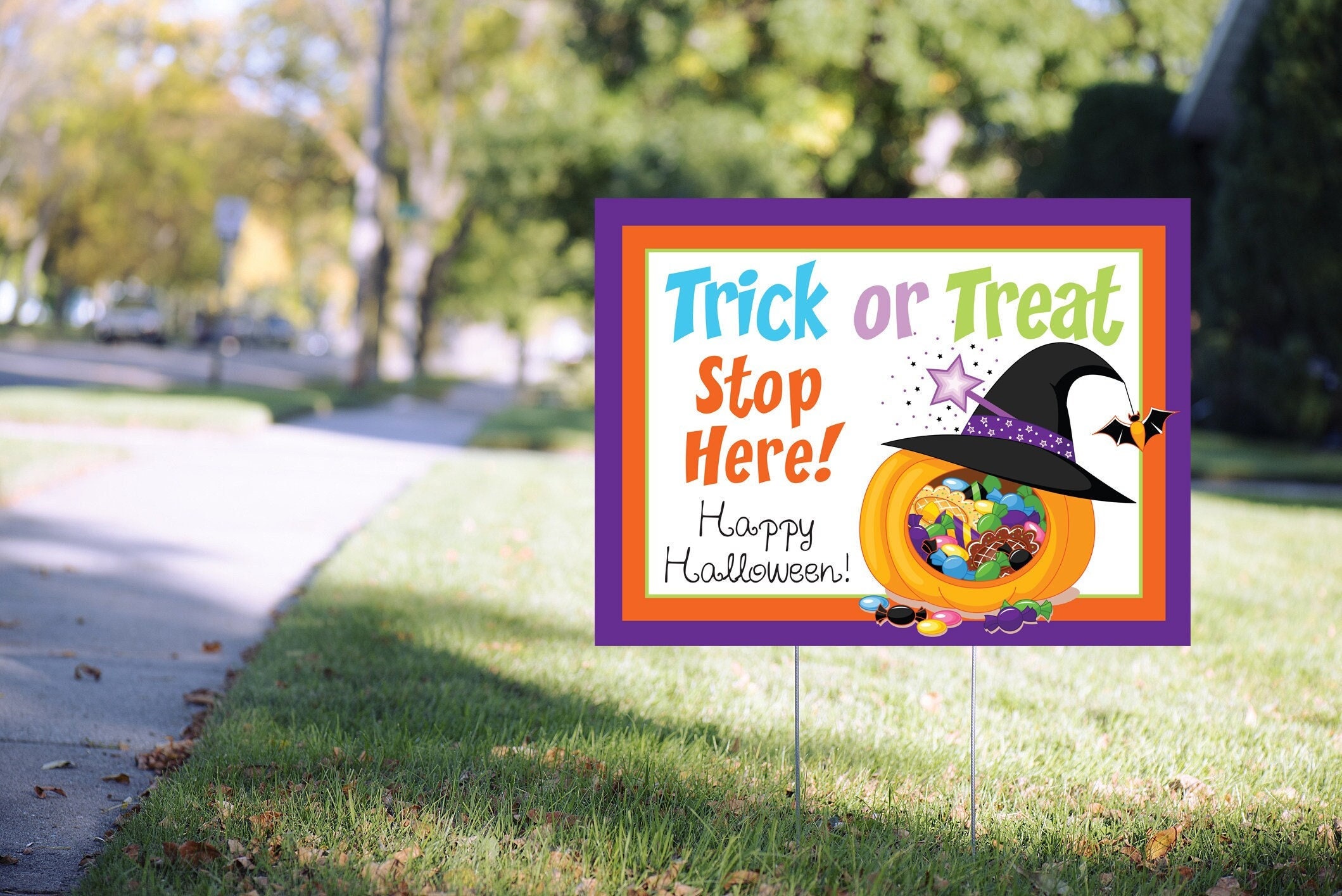 Trick Or Treat Yard Sign