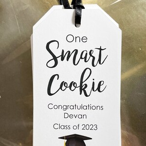 One Smart Cookie Graduation Tags Party Favor Tags Congrats Grad ...