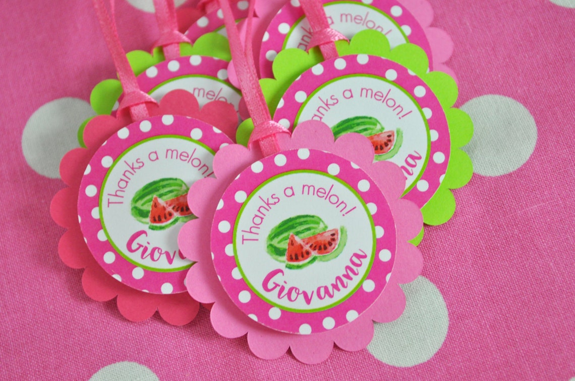 Watermelon Party Favor Tags Thank You Tags Party Favors - Etsy