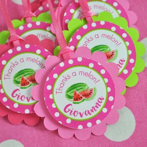 Watermelon Party Favor Tags, Thank You Tags, Party Favors, Girls ...