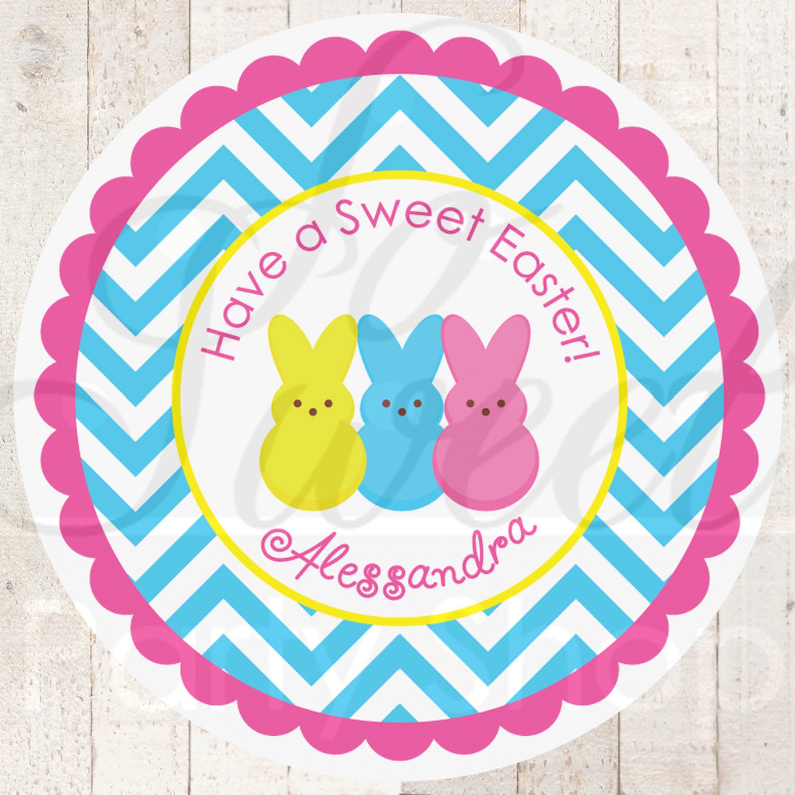 Easter Stickers Marshmallow Peeps Bunny Stickers Easter Party | Etsy
