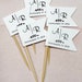 Wedding Cupcake Flags Toothpick Flags Personalized Cupcake Flags Custom ...
