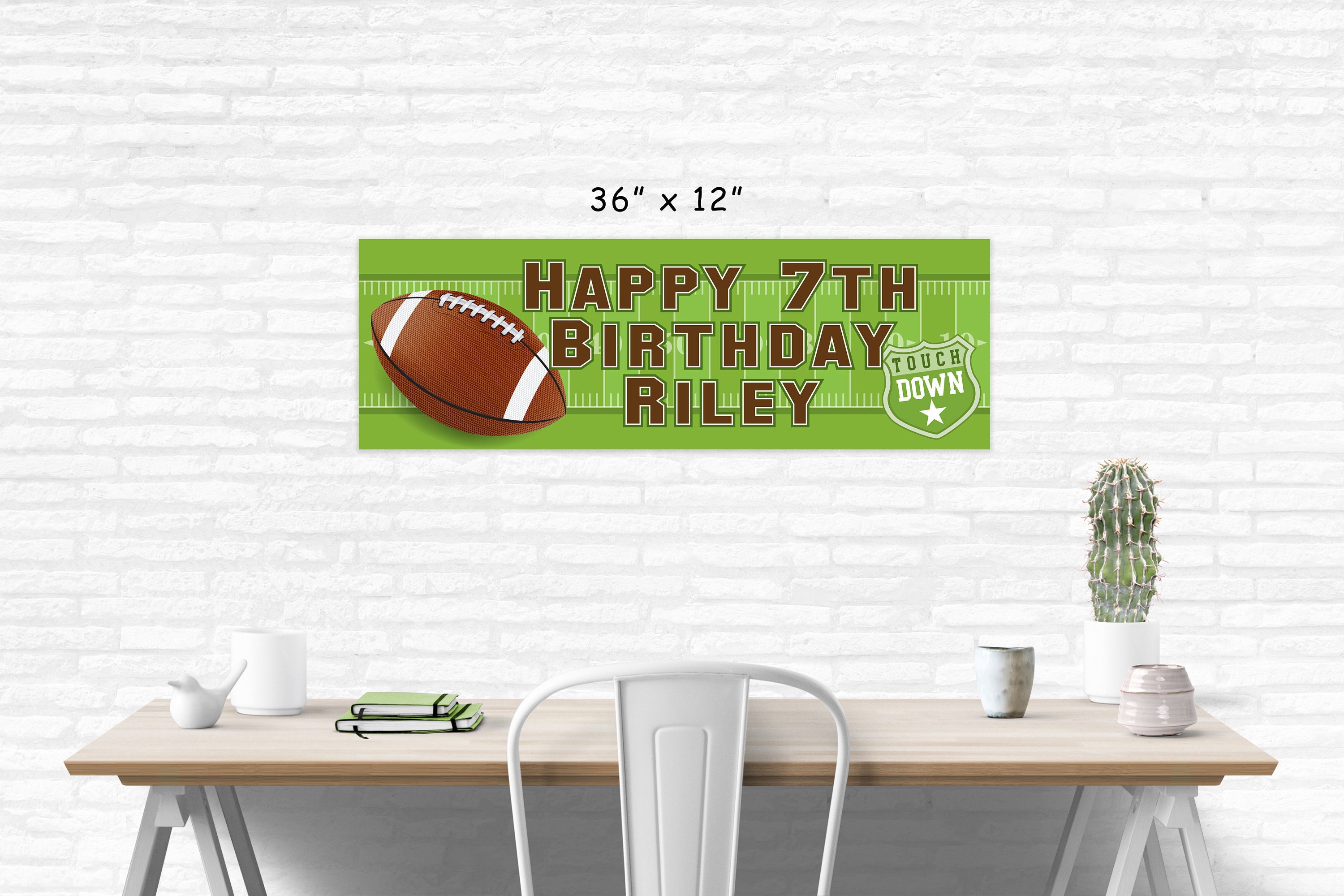 Football Birthday Party Banner Sports Birthday Banner - Etsy