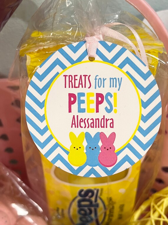 Marshmallow Peeps Treat Tags Easter Bunny Party Decorations Favor Tags ...
