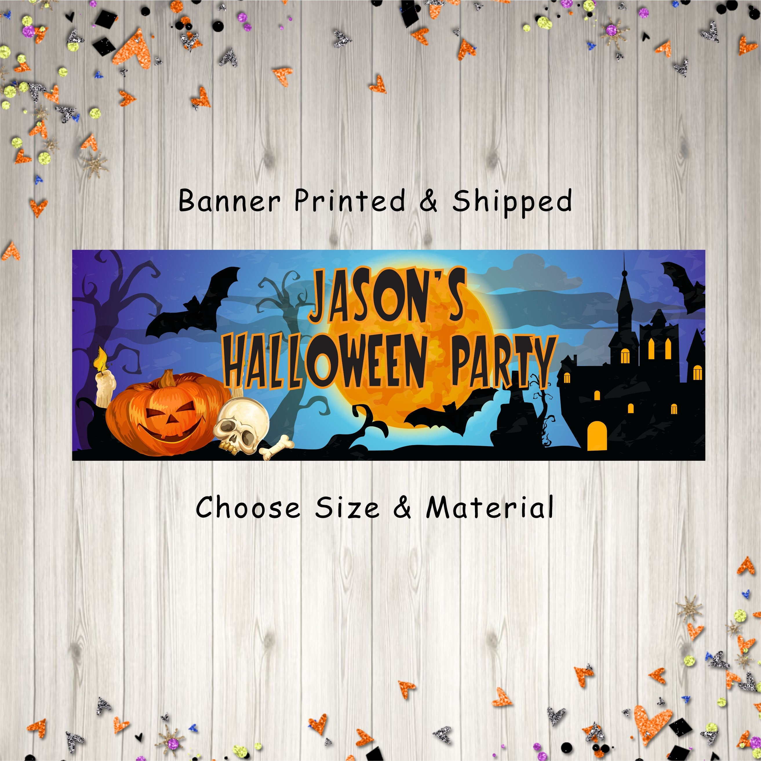 Halloween Party Banner Halloween Party Decorations Pumpkin | Etsy