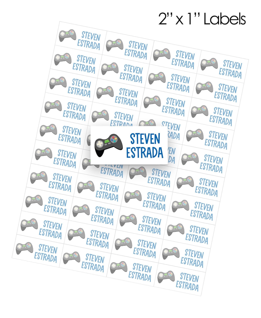 Back to School Labels Kids Name Sticker School Supply Custom Labels ...