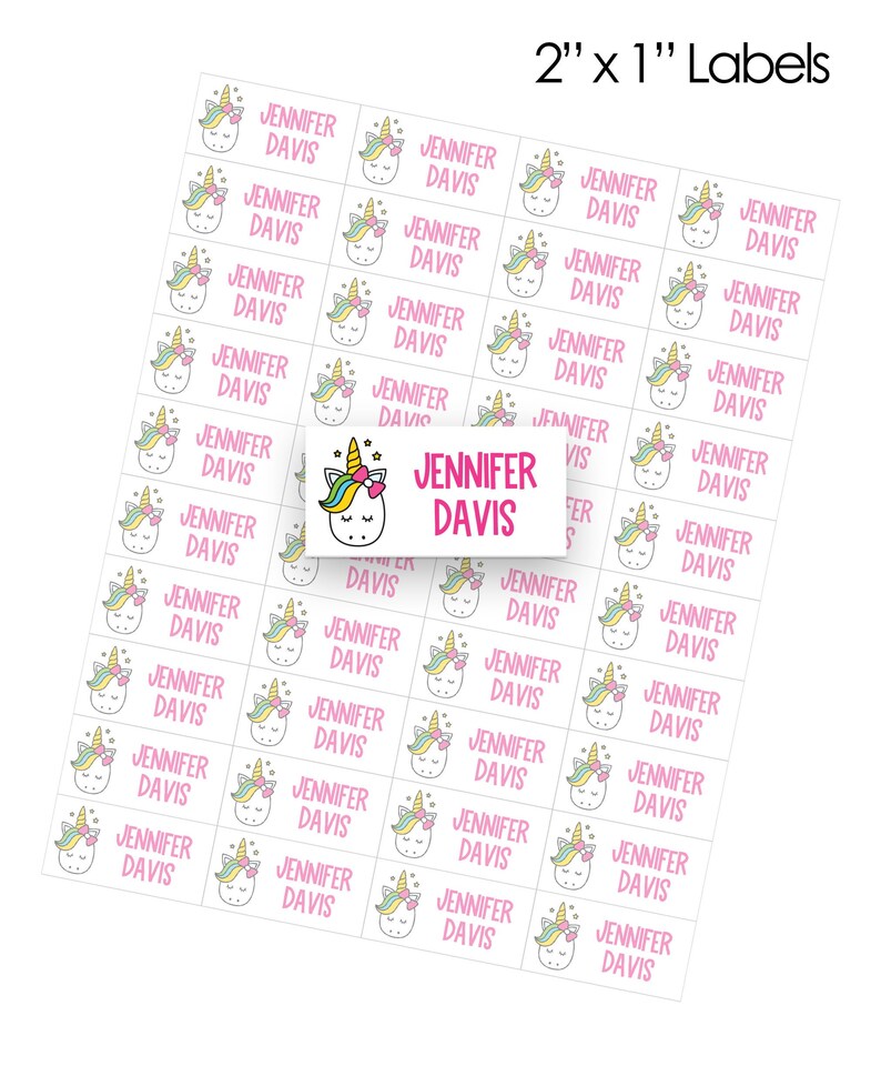 Kids Name Sticker Back to School Labels School Supply Custom Labels ...