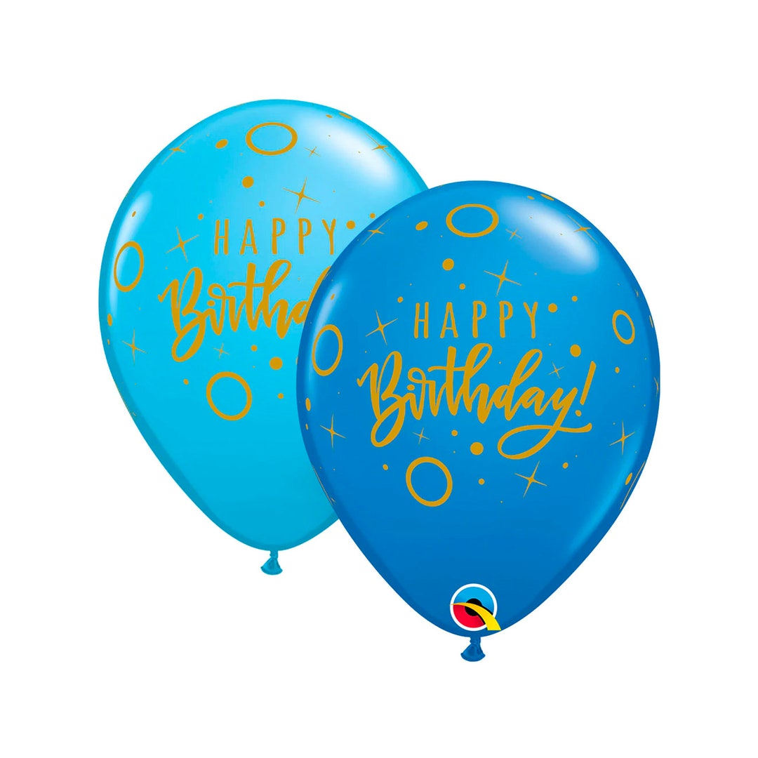 Blue Happy Birthday Balloons Large Birthday Balloons 11 Inch Latex ...