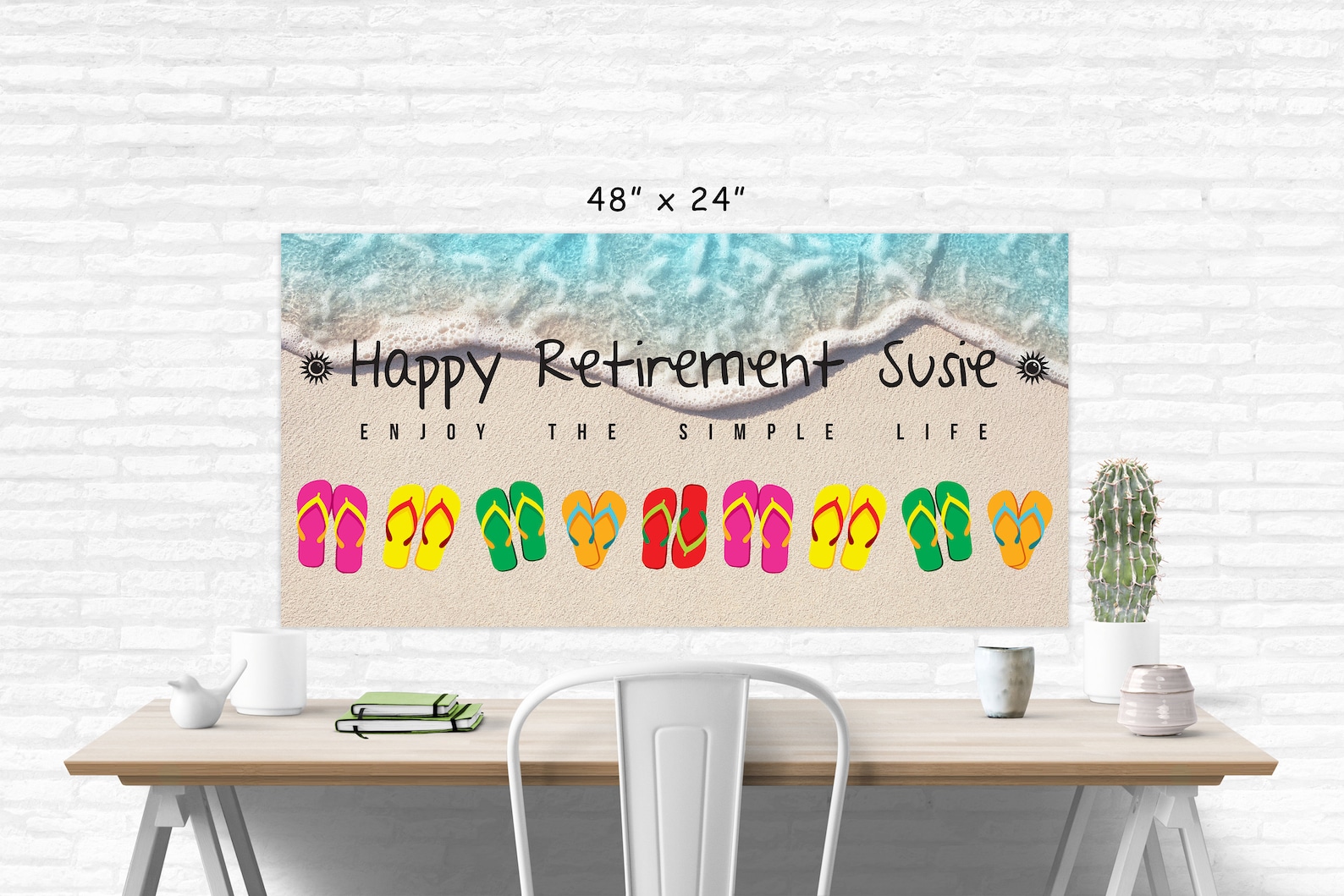 Personalized Beach Retirement Banner Happy Retirement - Etsy