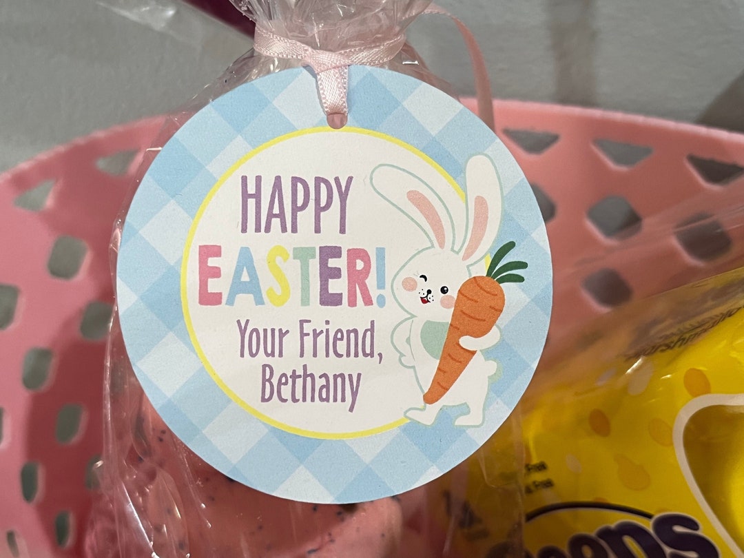 Happy Easter Treat Tags Easter Bunny Party Decorations Favor Tags ...