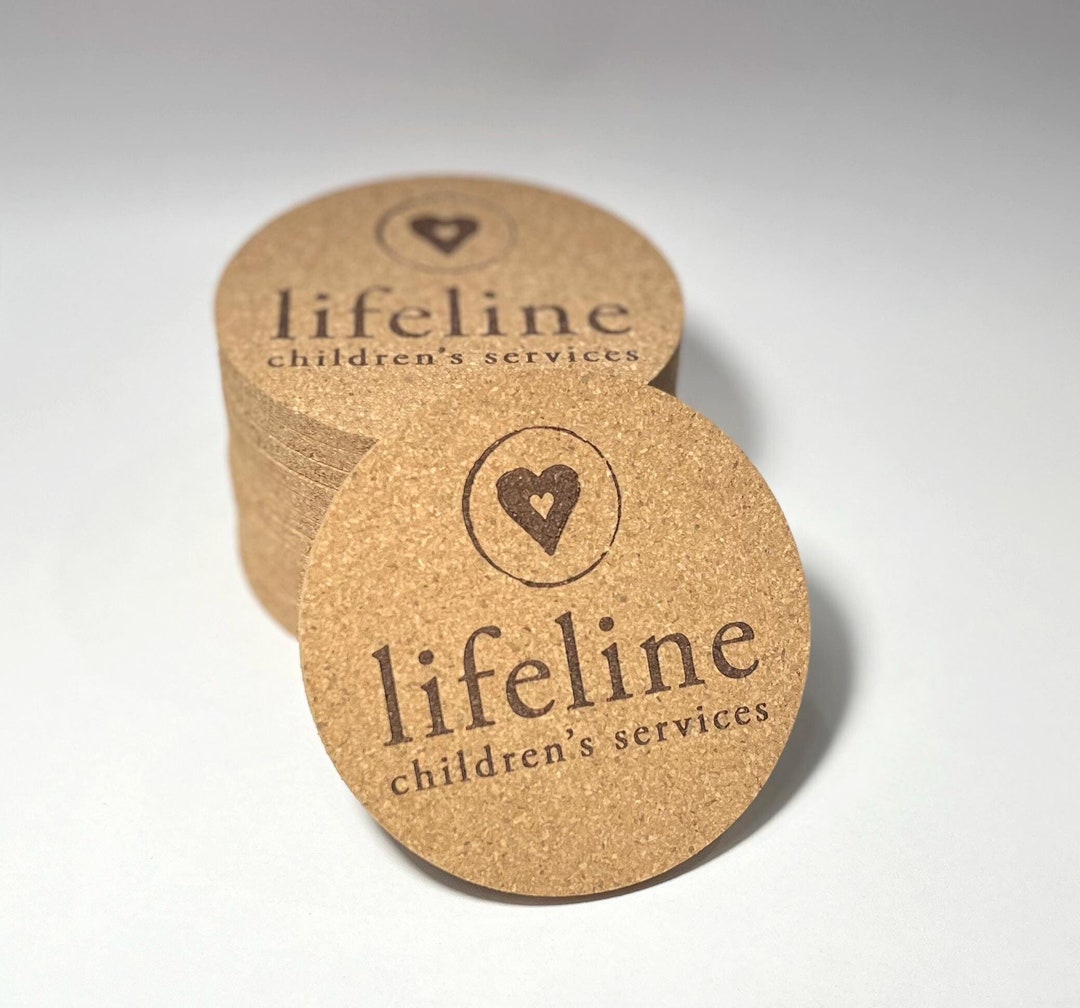 Custom Business Logo Cork Coasters Bulk Engraved Logo Coasters ...