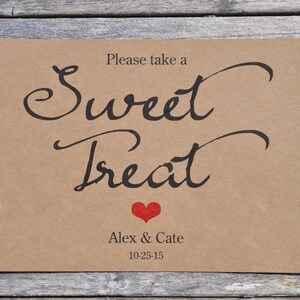 Rustic Wedding Sweet Treat Sign, Rustic Wedding Sign, Bridal Shower ...