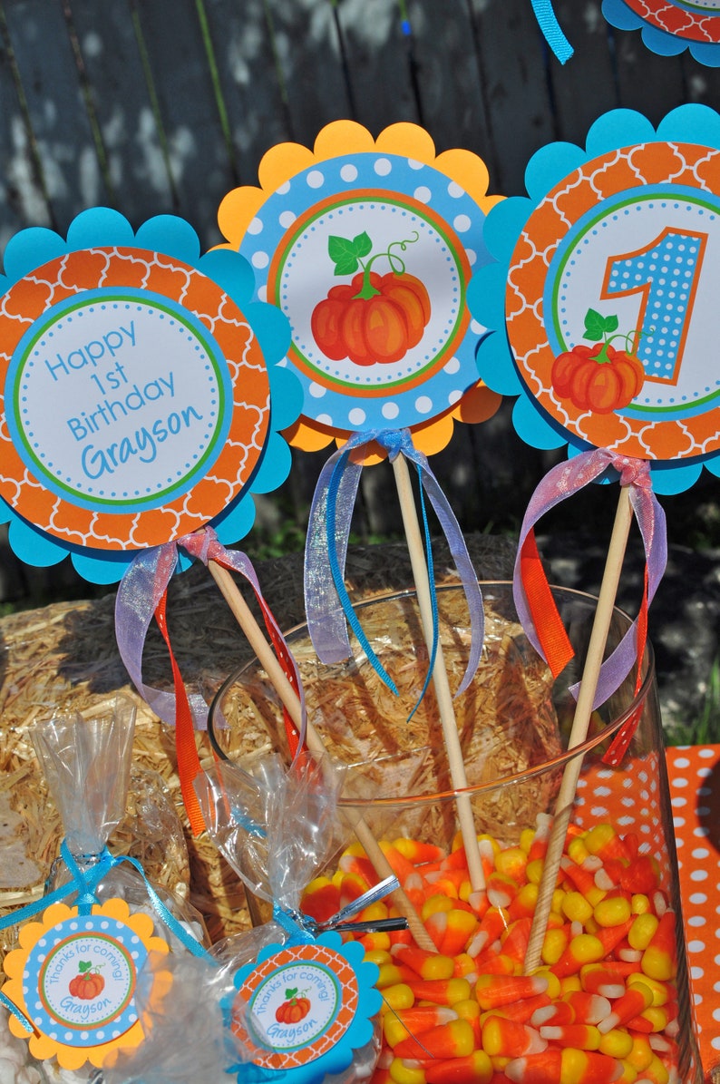 Boys Pumpkin Party Water Bottle Labels 1st Pumpkin Patch - Etsy