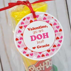 Doh Valentine Tags, Kids School Valentines Day Playdoh Tags, Classroom ...