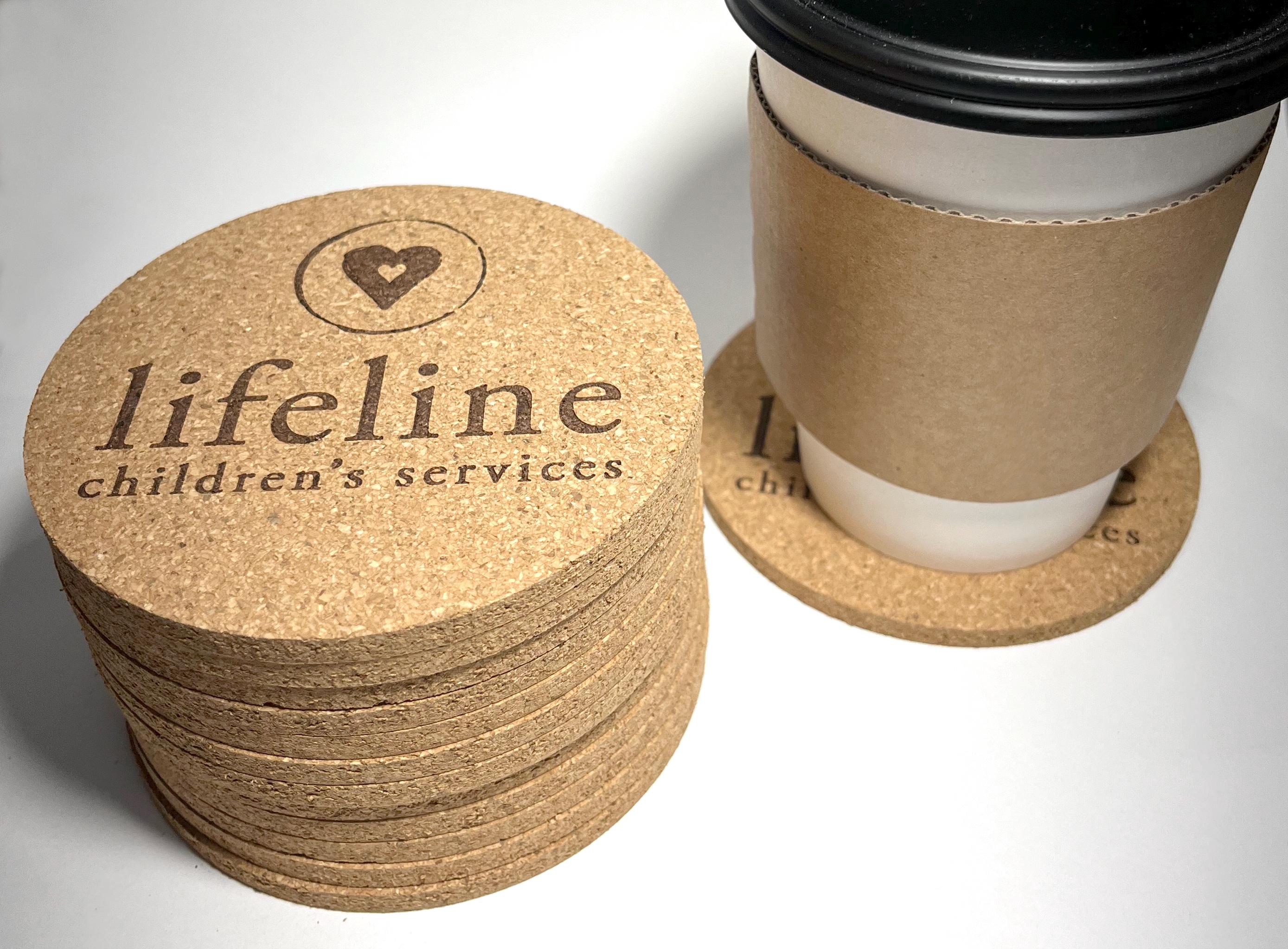 Custom Business Logo Cork Coasters Bulk Engraved Logo Coasters ...