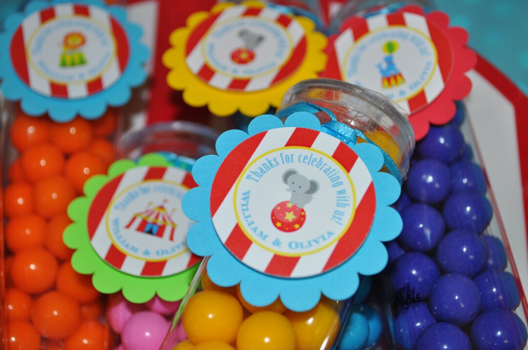 Circus Party Favor Tags - Carnival Birthday - Circus Birthday Party ...