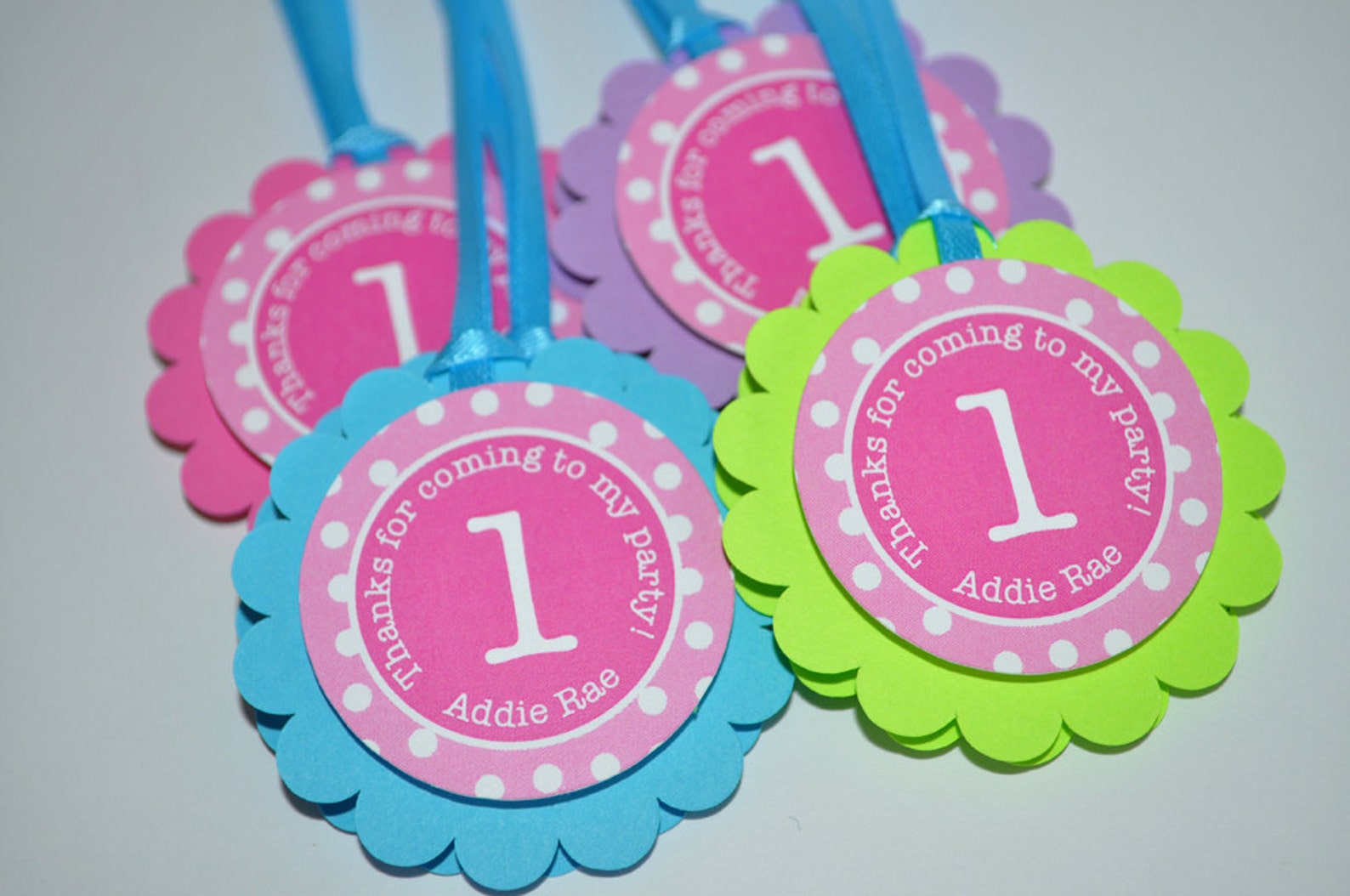 1st Birthday Favor Tags Thank You Tag Girls Birthday Party - Etsy