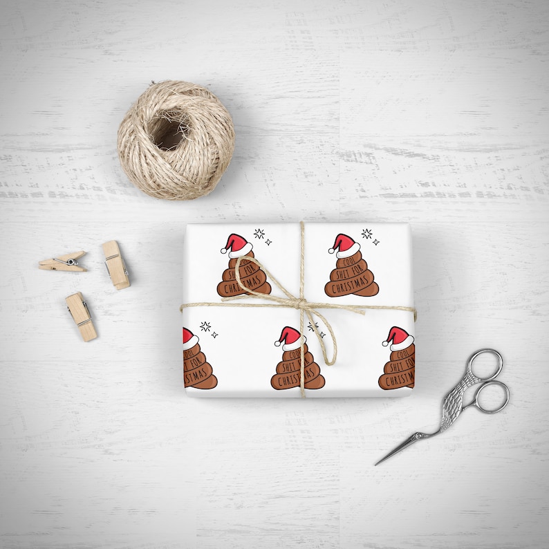 Funny Wrapping Paper Poop Cool Shit for Christmas Gift Wrap - Etsy