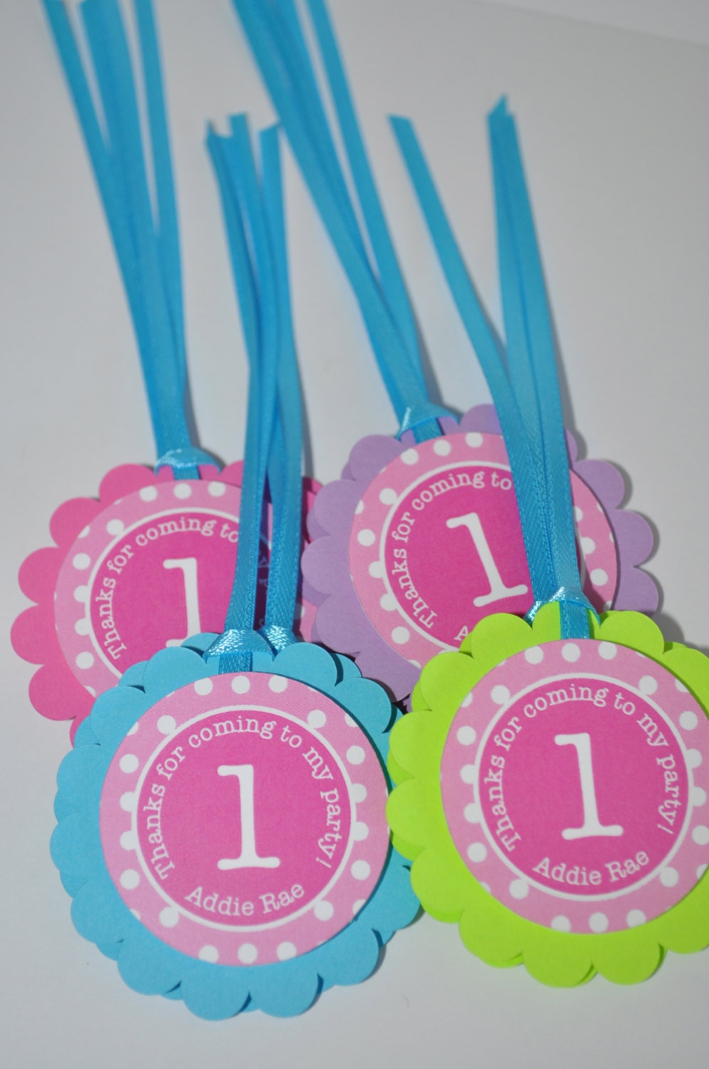 1st Birthday Favor Tags Thank You Tag Girls Birthday Party | Etsy