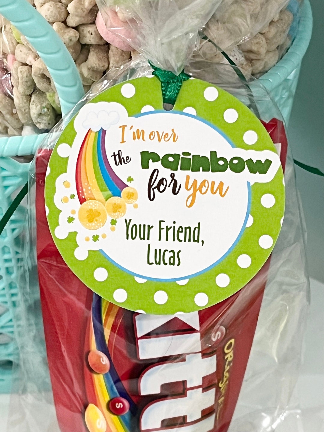 St Patricks Day Treat Tags Over the Rainbow Gift Tags Kids School Party ...