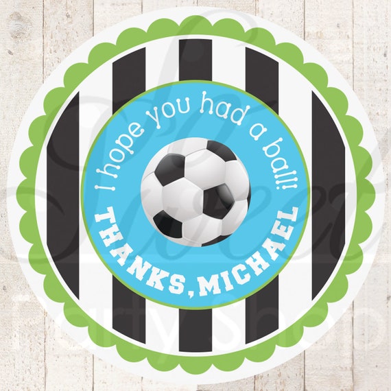 Soccer Boys Birthday Favor Sticker Labels, Soccer Party Favors, 1st ...