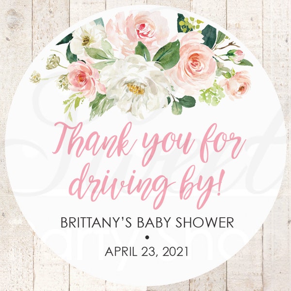 Drive by Baby Shower Thank You Tags - Etsy