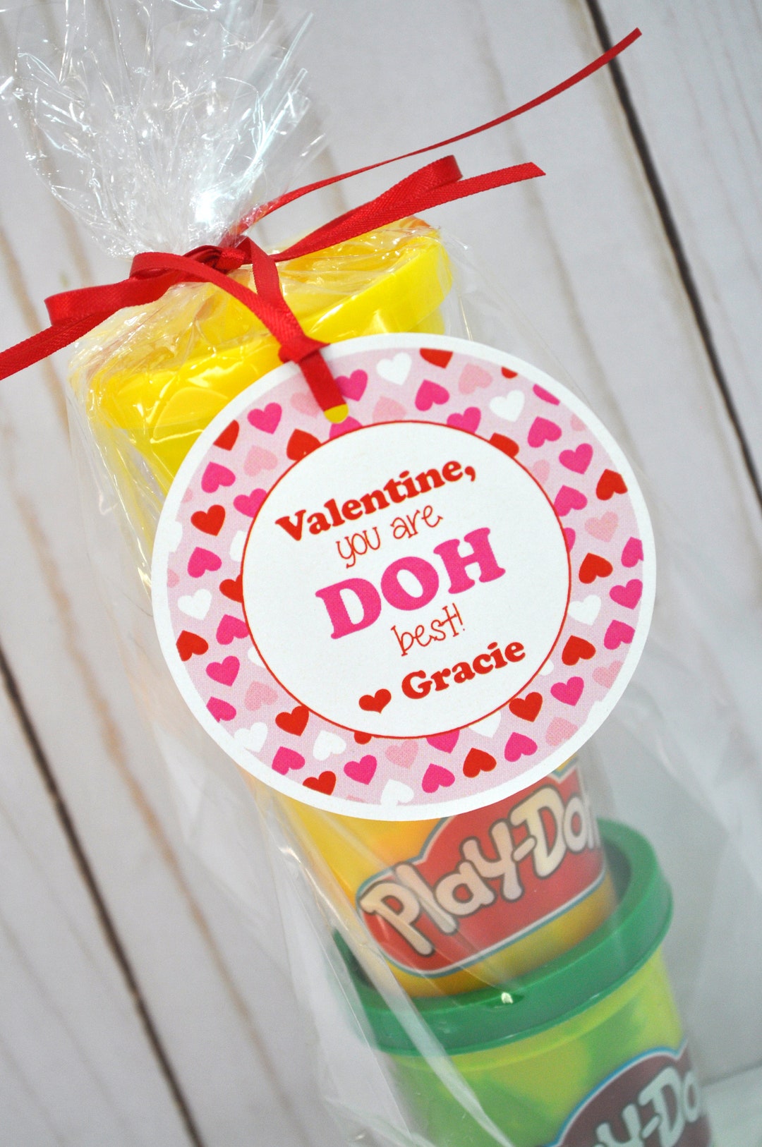 Doh Valentine Tags, Kids School Valentines Day Playdoh Tags, Classroom ...