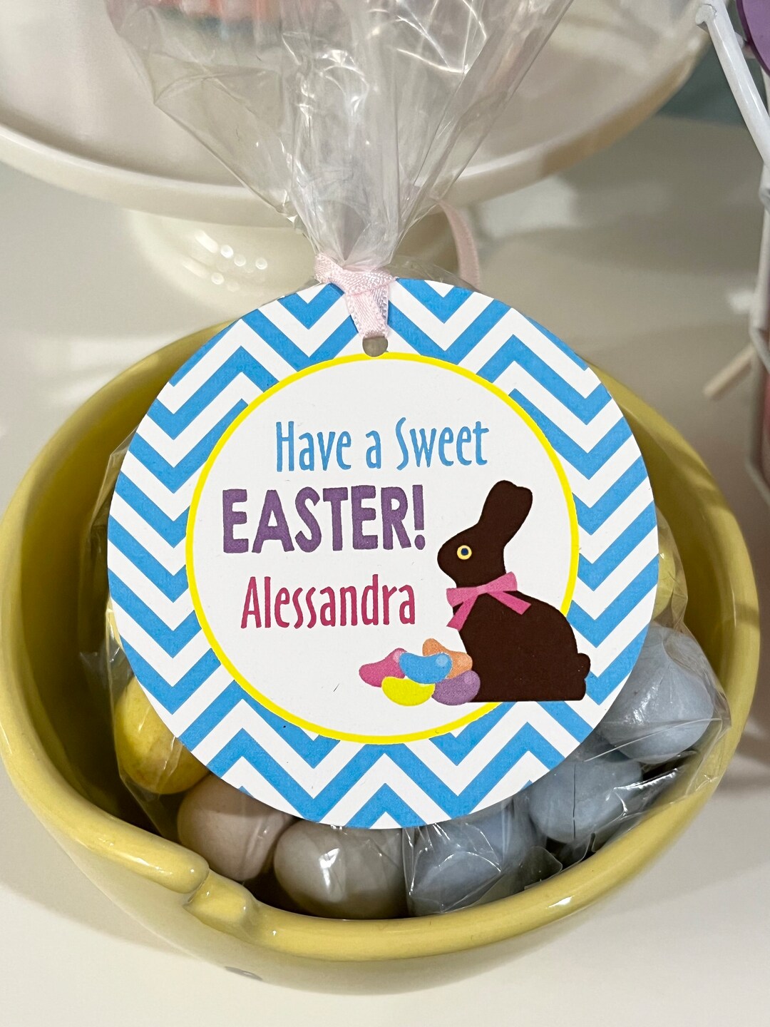 Happy Easter Treat Tags Easter Chocolate Bunny Kids Easter Tags ...