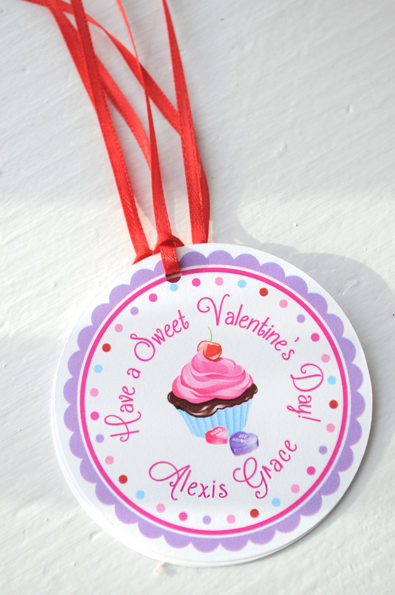 Valentine's Day Treat Tags, Valentines Day Favor Tags, Classroom ...