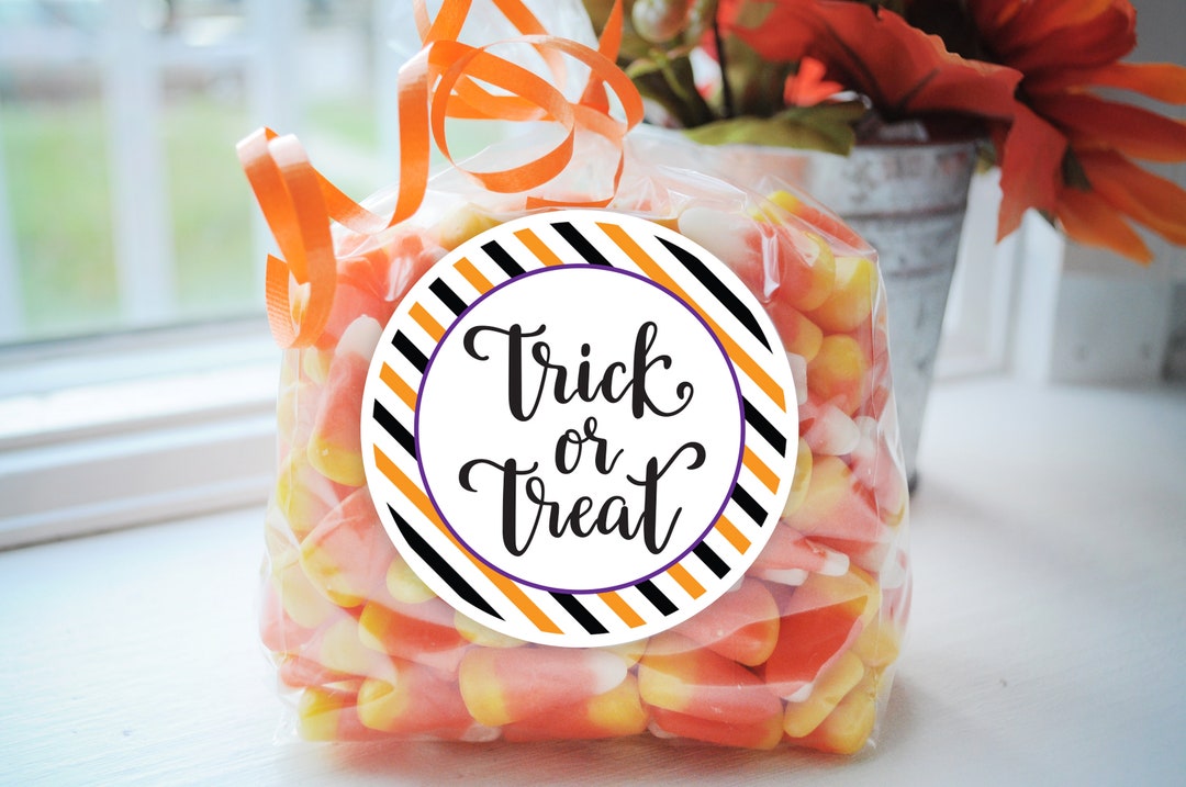 Trick or Treat Stickers Halloween Favors, School Halloween Favors ...