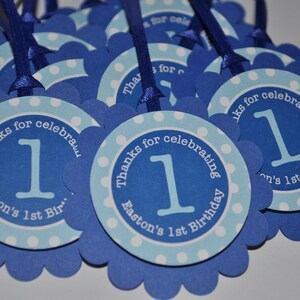 Birthday Party Favor Tags Boys 1st Birthday Favors Dark - Etsy
