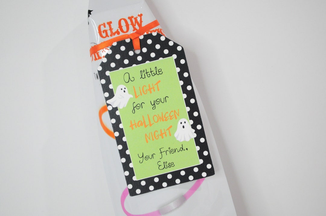 Halloween Tags for Glow Sticks, Halloween Tags, Halloween Party Treat ...
