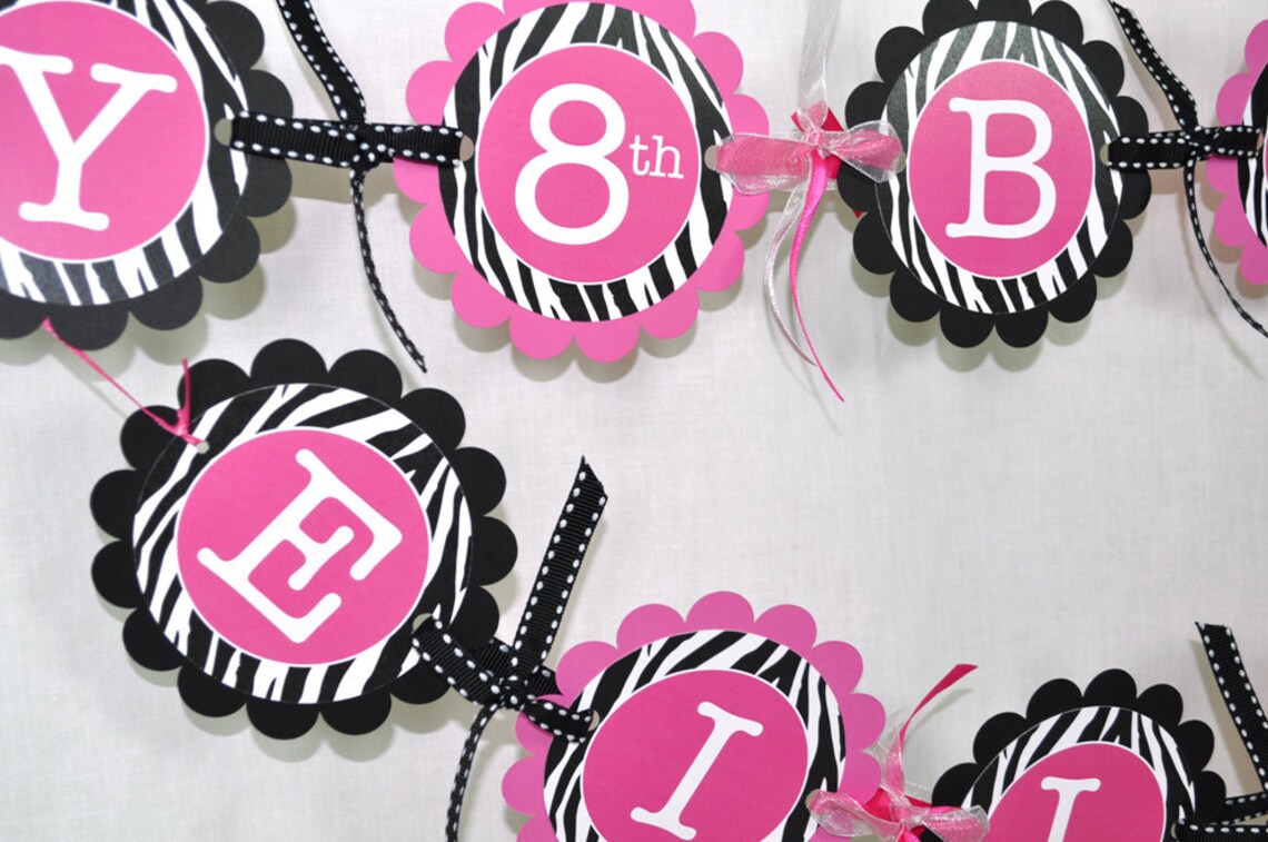 Zebra Cupcake Toppers Girls 1st Birthday Party Zebra Stripe | Etsy