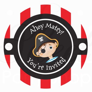 Birthday Favor Sticker Labels, Pirate Theme, Personalized, Pirate Party ...