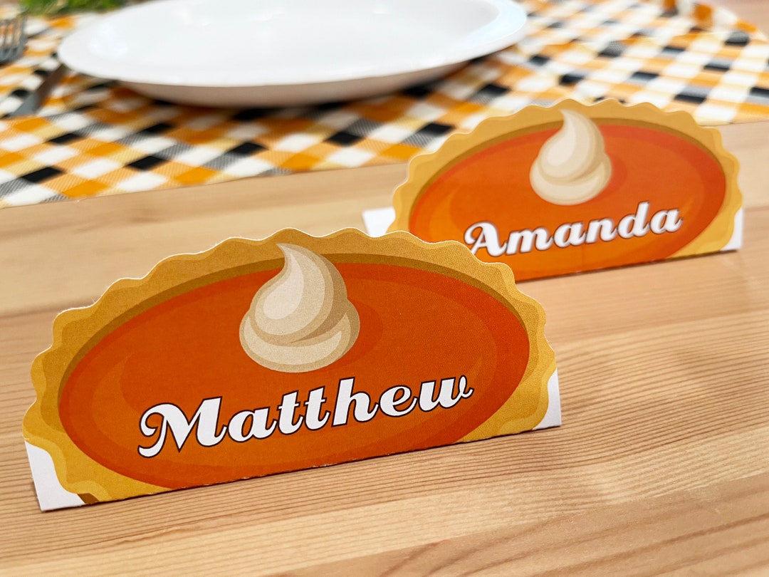Thanksgiving Place Cards Thanksgiving Dinner Name Cards Personalized ...