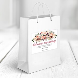 Wedding Gift Bag Sticker Wedding Welcome Gable Box Stickers Wedding Out ...