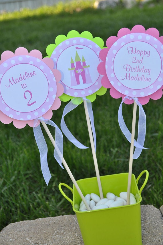 Princess Centerpiece Sticks - Princess Birthday Decorations - Girl ...