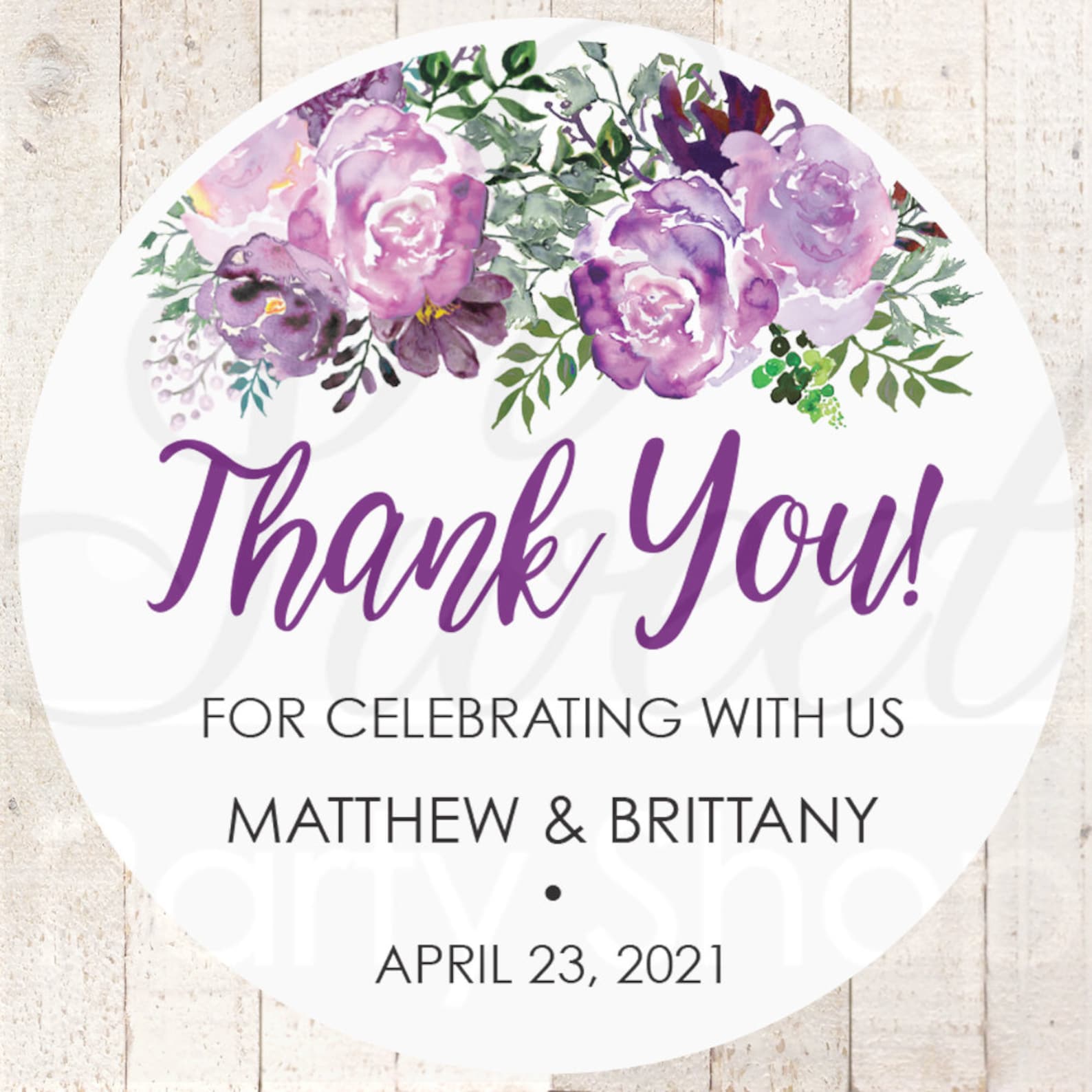 Wedding Favor Stickers Thank You Stickers Wedding Favor Etsy