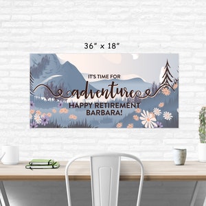 Retirement Banner, Happy Retirement Decorations, It's Time for ...