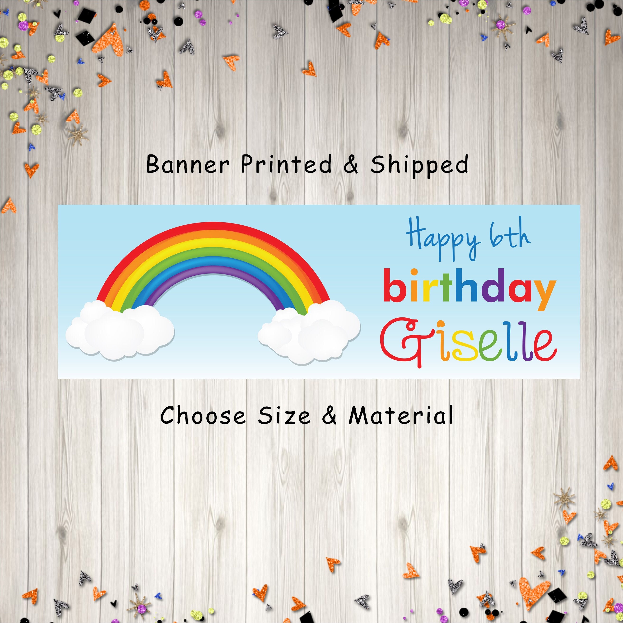 Rainbow Birthday Banner Party Decorations, Rainbow Party Banner, Kids ...