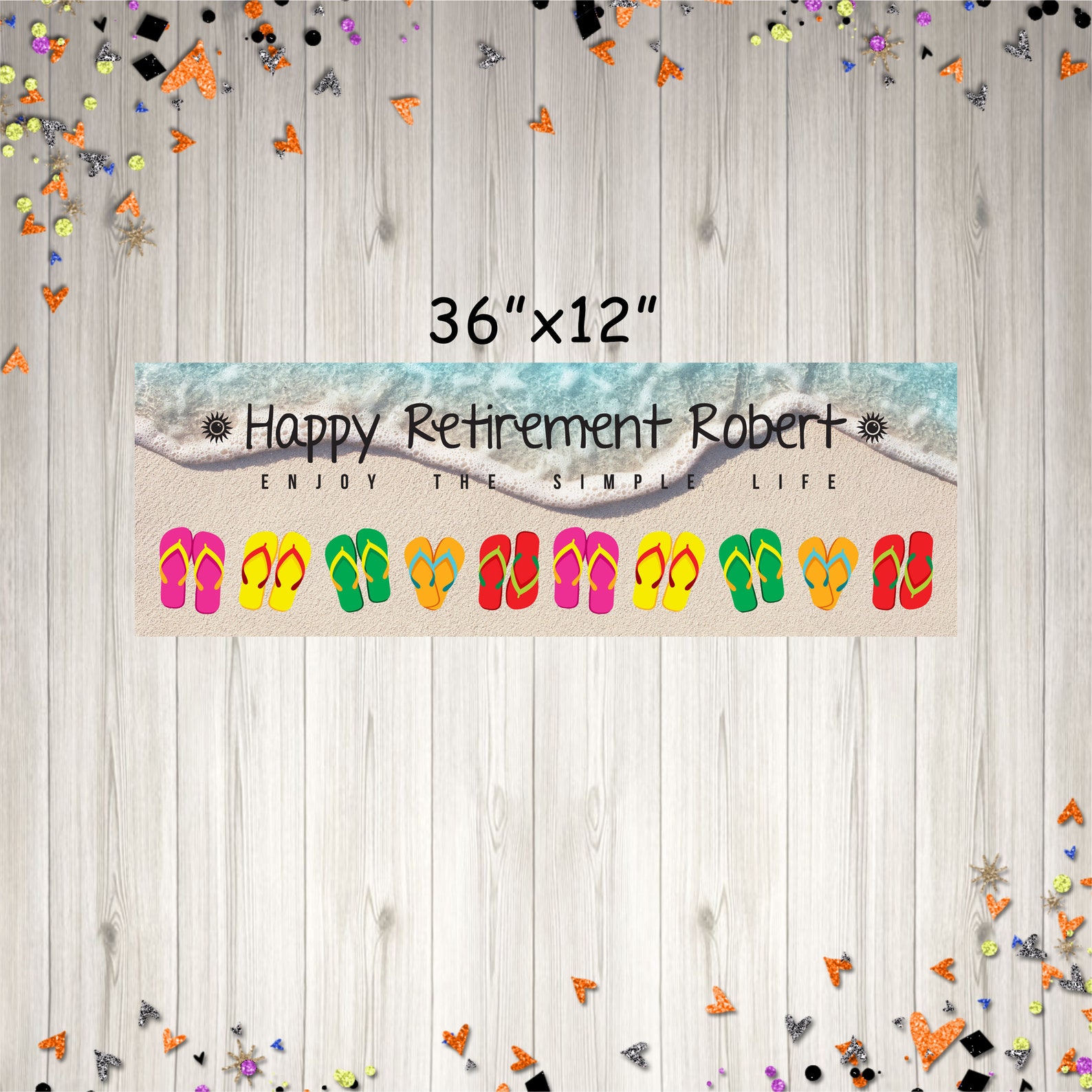 Personalized Beach Retirement Banner Happy Retirement | Etsy