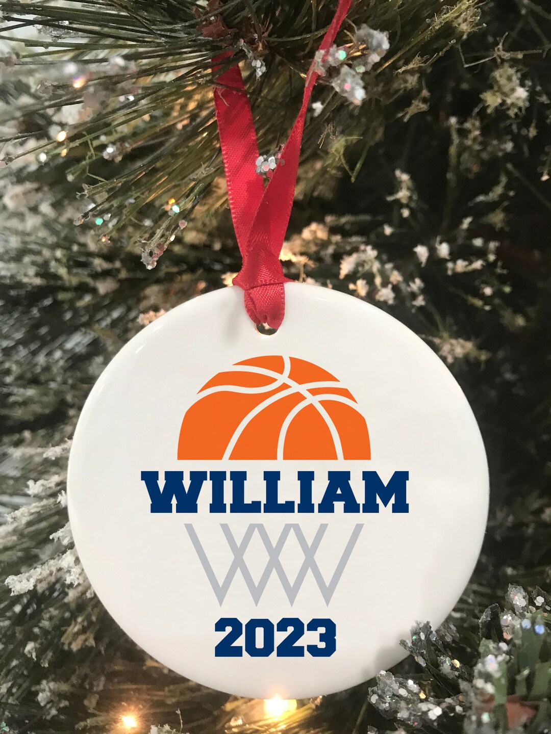 Basketball Christmas Ornament 2023 Sports Ornament Gift Basketball ...