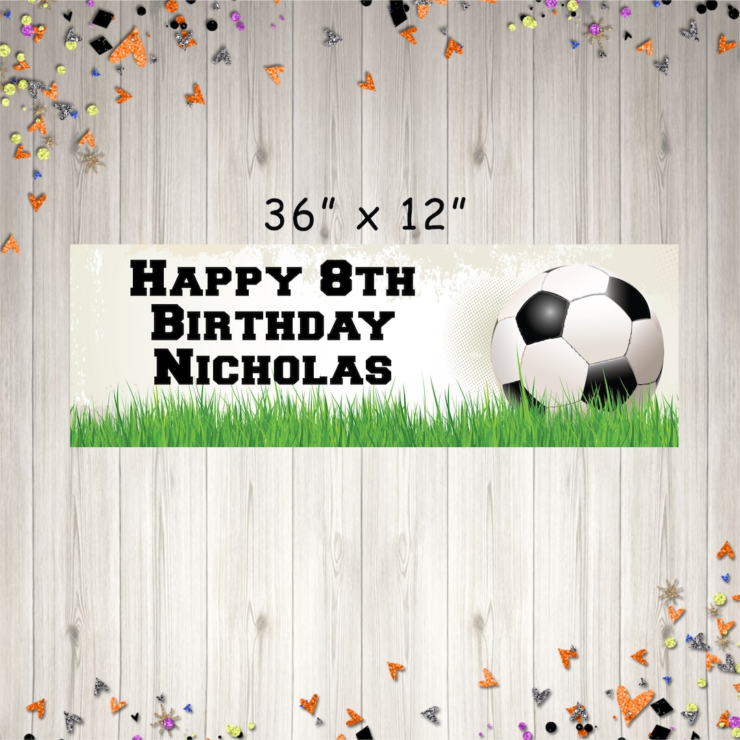 Soccer Birthday Party Banner, Sports Birthday Banner, Soccer Party ...